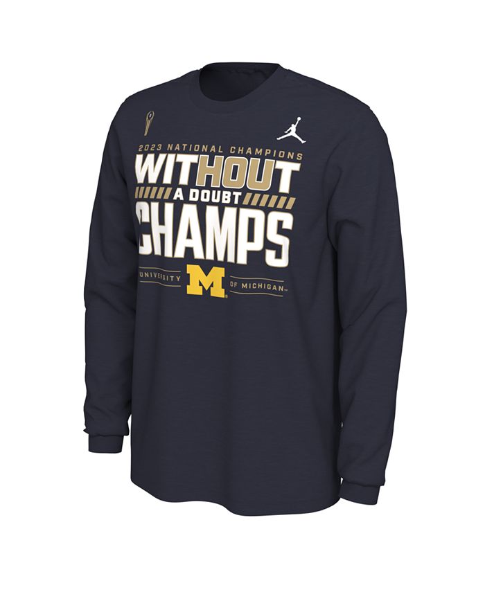 Jordan Men's Navy Michigan Wolverines College Football Playoff 2023 National Champions Locker ...