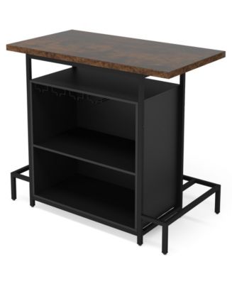 Tribe signs Home Bar Unit, Industrial 3-Tier Liquor Bar Table with ...