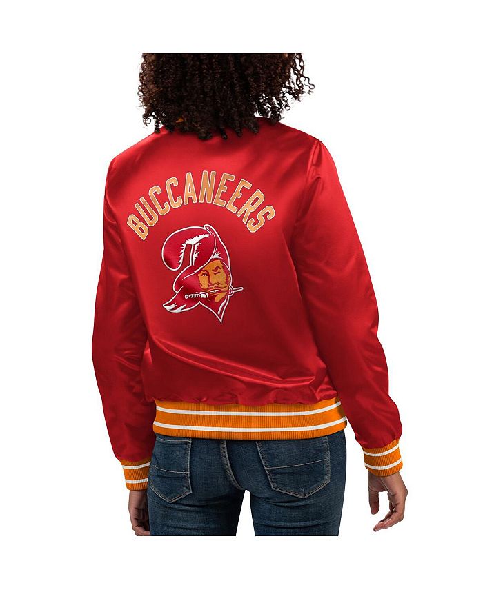 Starter Women's Red Tampa Bay Buccaneers Full Count Satin Full-Snap ...