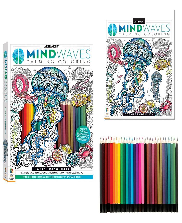Art Maker Ocean Tranquility Mindwaves Coloring Kit - Macy's