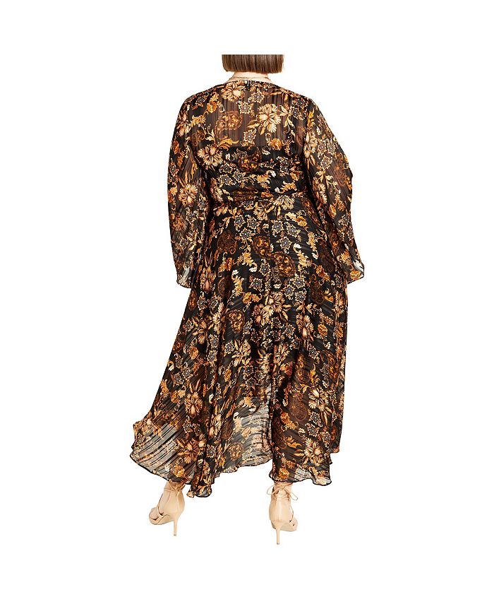 CITY CHIC Plus Size Freya Print Dress - Macy's