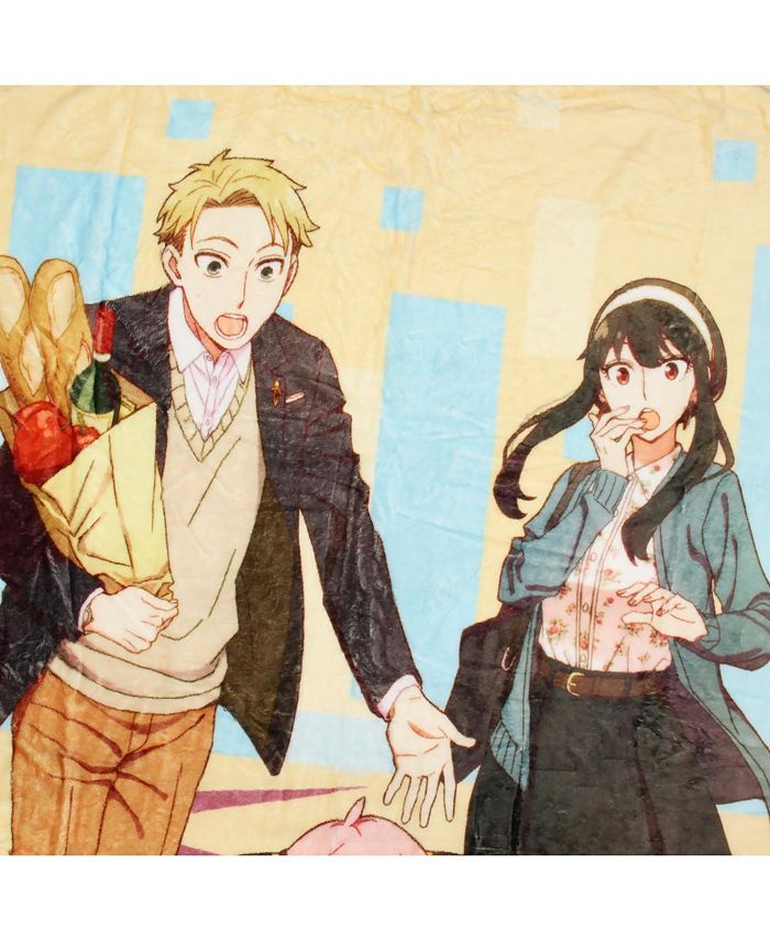 Spy x Family Manga Anime Anya Yor Loid Forger Plush Fleece Soft Throw ...