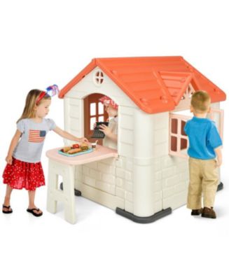Slickblue Kid's Playhouse Pretend Toy House For Boys and Girls 7 Pieces ...