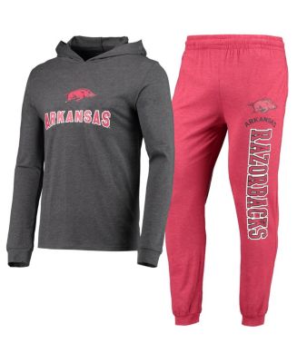 Men's Concepts Sport Cardinal, Heather Charcoal Arkansas Razorbacks ...