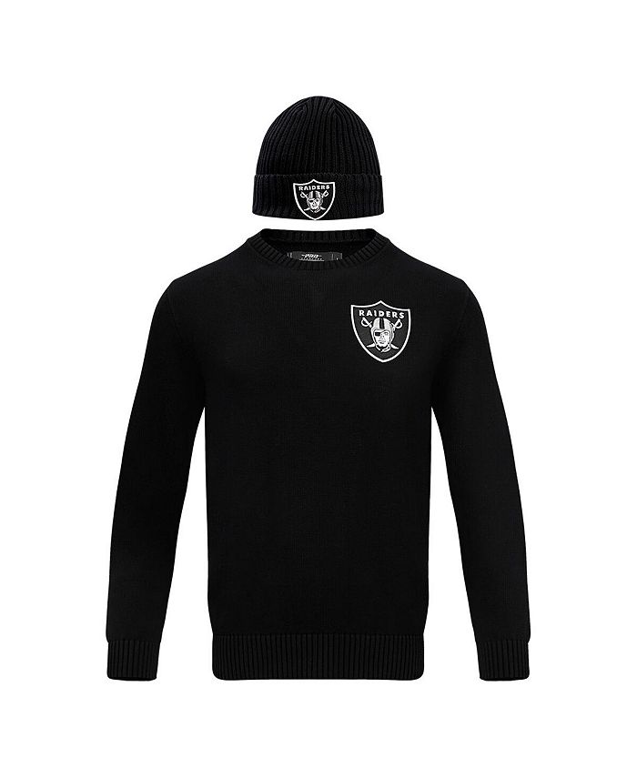 Pro Standard Men's Black Las Vegas Raiders Crewneck Pullover Sweater ...