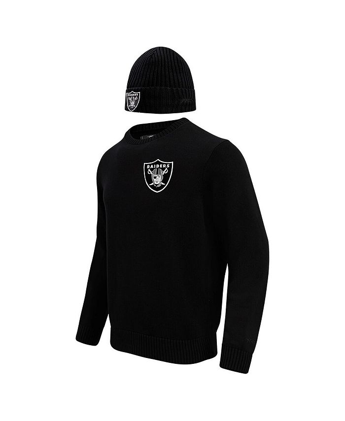 Pro Standard Men's Black Las Vegas Raiders Crewneck Pullover Sweater ...