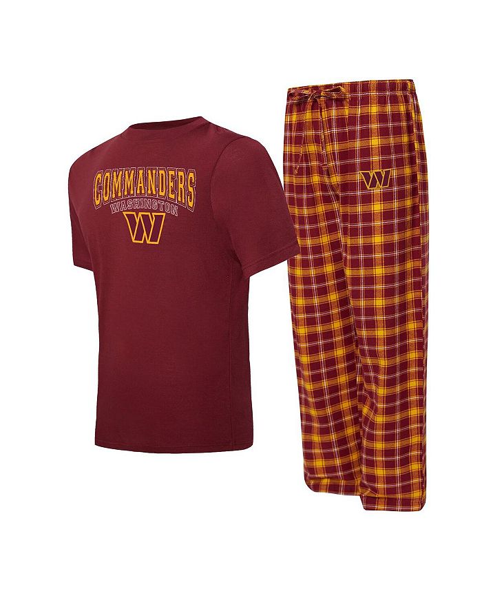 Concepts Sport Men's Burgundy, Gold Washington Commanders Arctic T ...