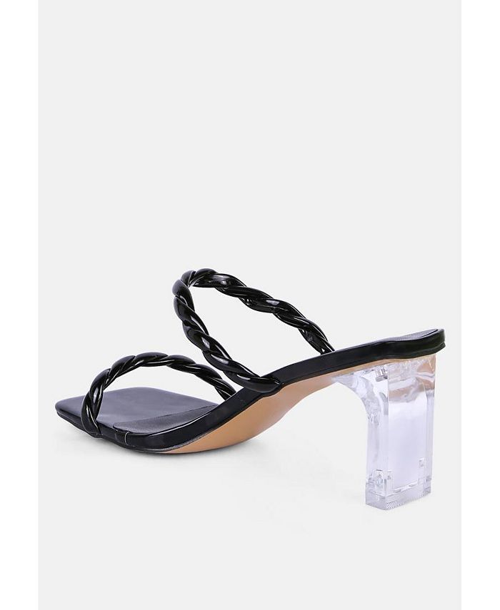 London Rag Inamorata Twisted Strap Mid Heel Sandals - Macy's
