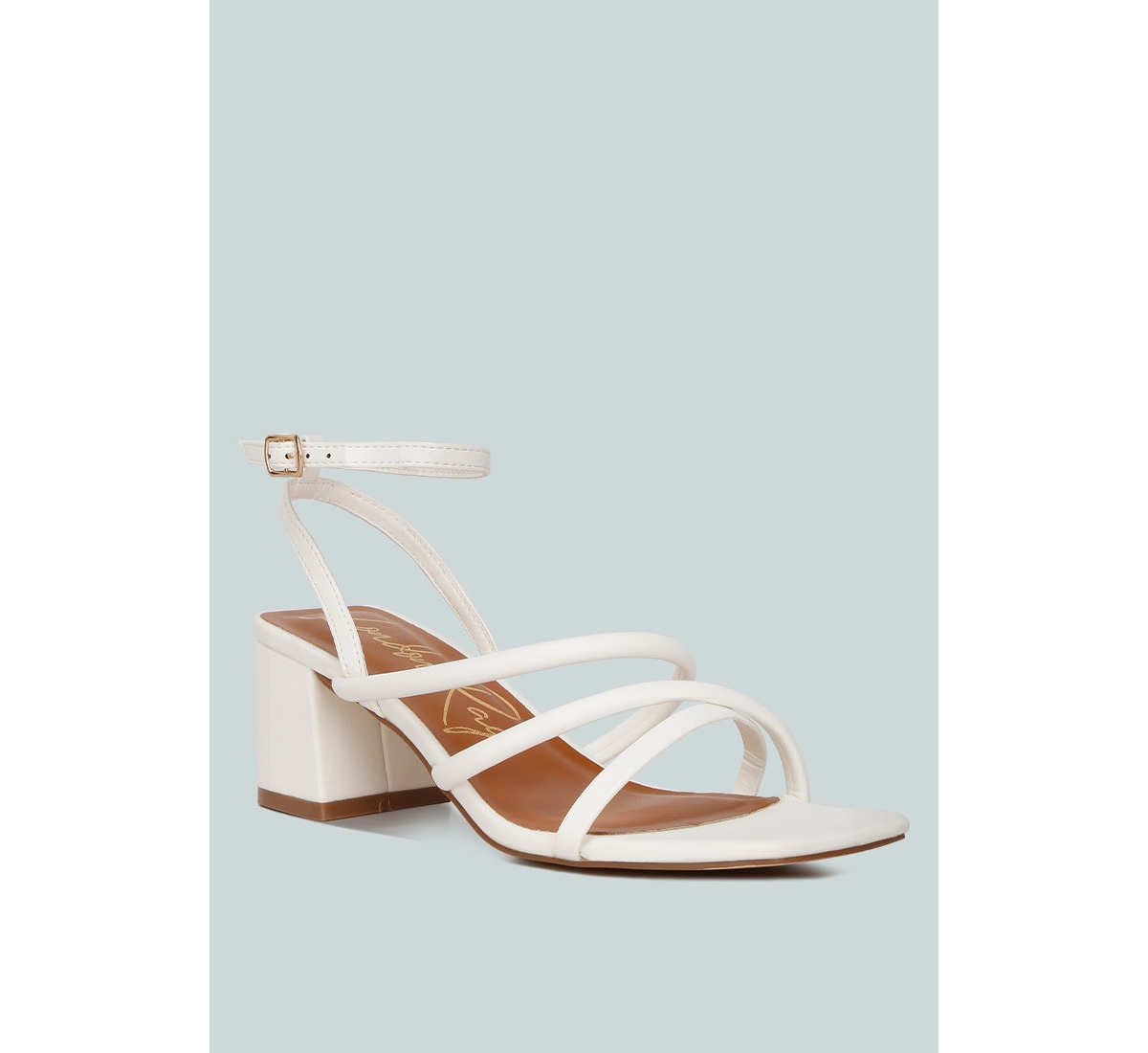 Click here for right pose faux leather block heel sandals - Off w... prices