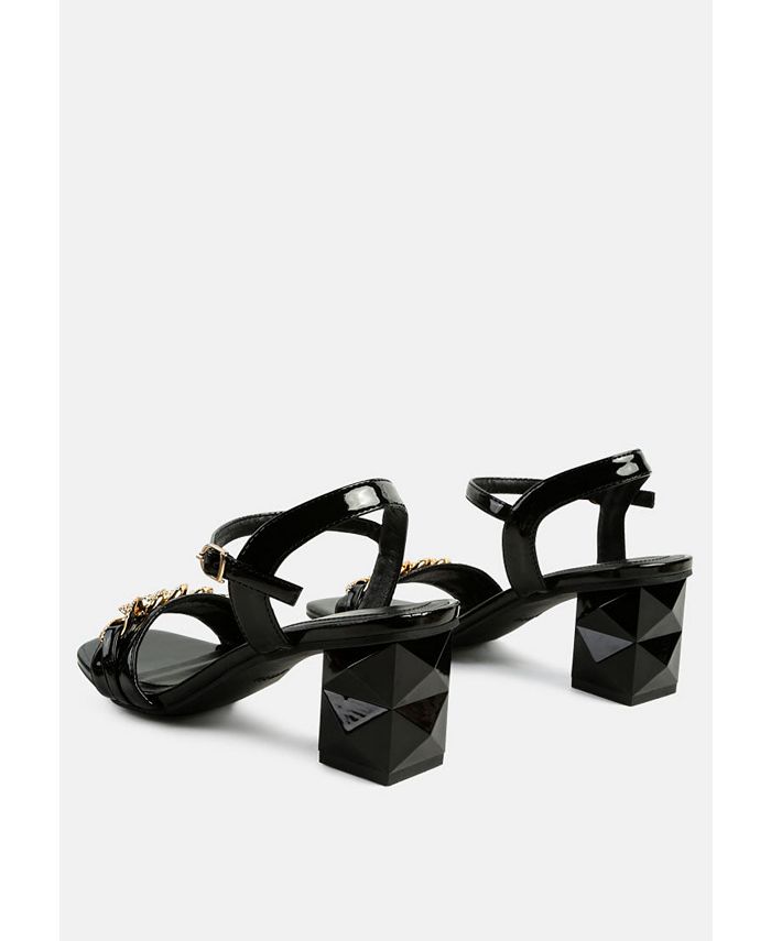 London Rag Illusion Metal Chain Link Fantasy Heel Sandals - Macy's