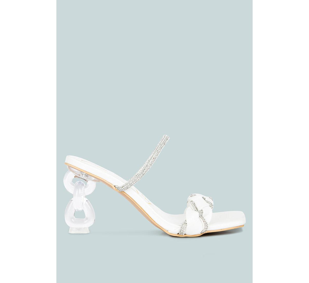 Click here for Womens Big Plan Diamante Detail Mid Heel Sandals -... prices