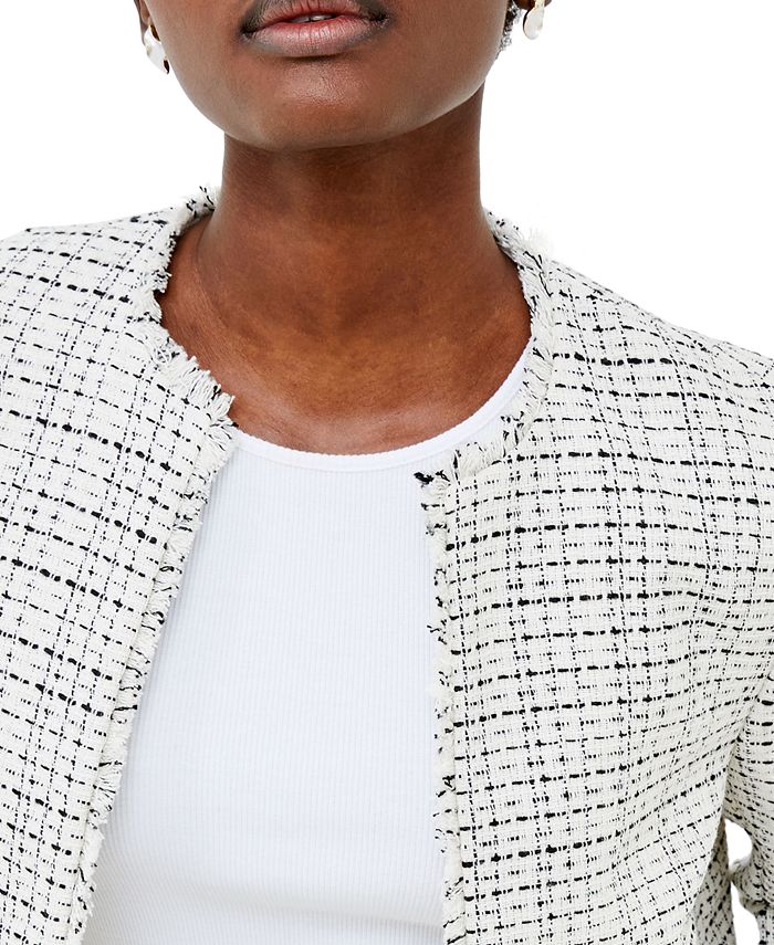 French Connection Women's Effie Boucle Open Front Jacket - Macy's