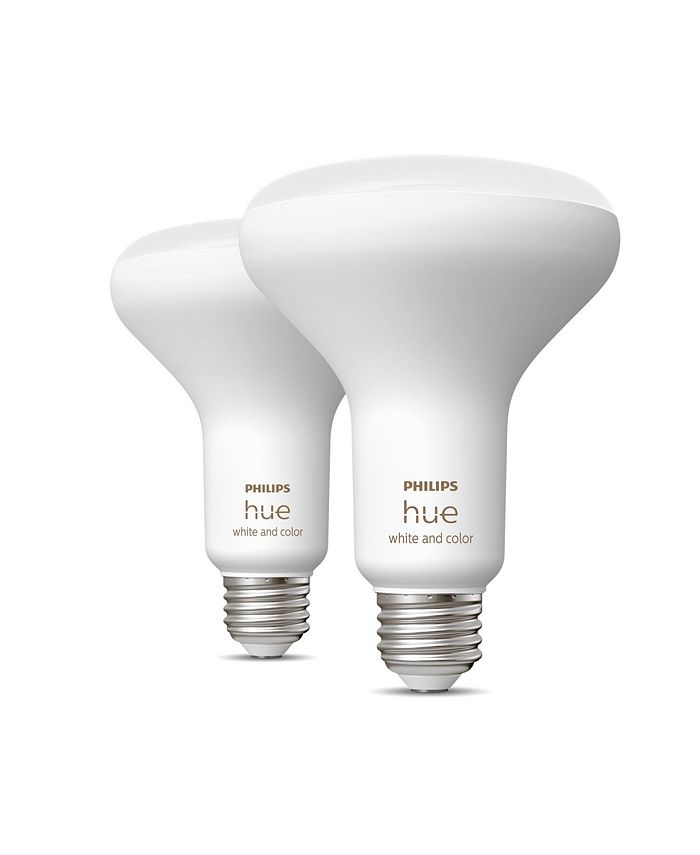 Philips Hue BR30 Bluetooth 85W Smart LED Bulb (2-Pack) - Macy's