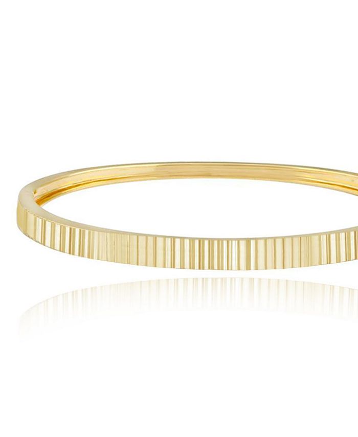 Alev Jewelry AJ by ALEV Fluted Gold Bangle - Macy's