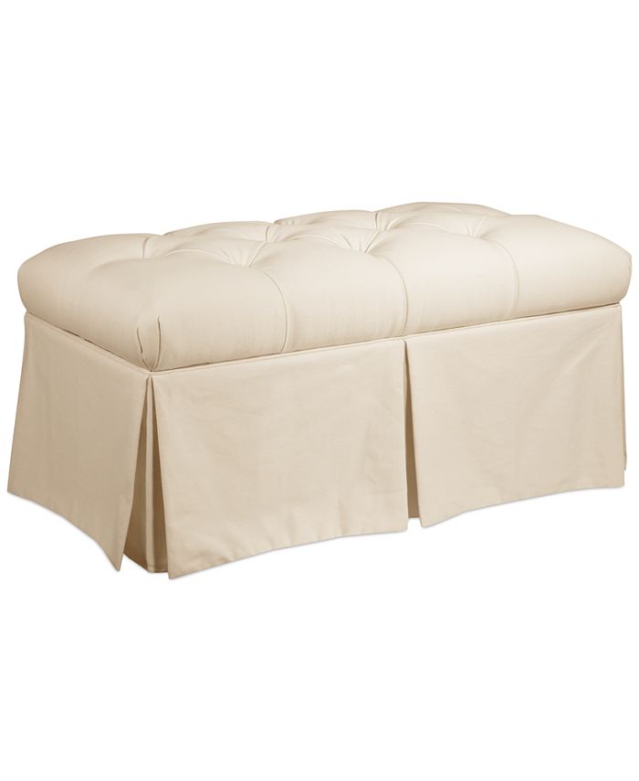 Skyline Marin Fabric Skirted Storage Bench - Macy's