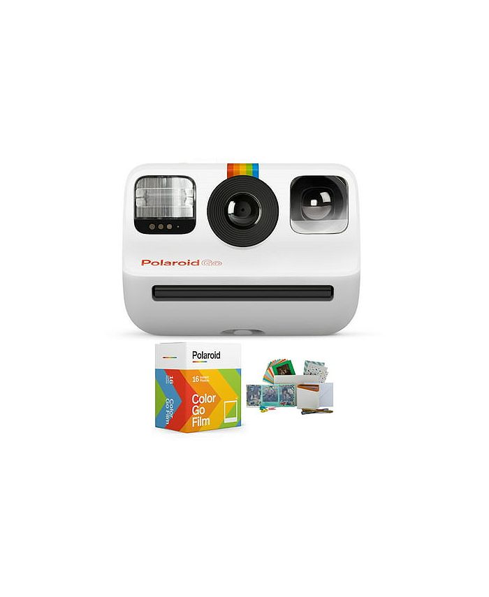 Polaroid Originals Go Instant Camera (White) with Film Packs and Photo ...