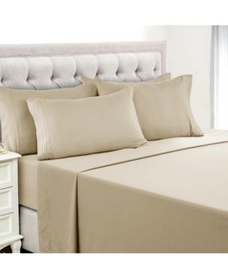Lux Decor Collection 6 Piece Solid Bed Sheets Set Deep Pocket ...
