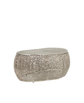 Rosemary Lane 51" x 32" x 17" Aluminum Abstract Oval Open Lattice Work ...