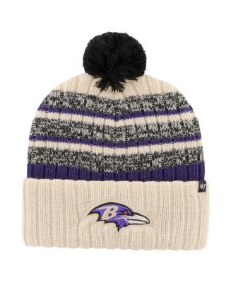 Men's '47 Brand Natural Baltimore Ravens Tavern Cuffed Knit Hat with ...