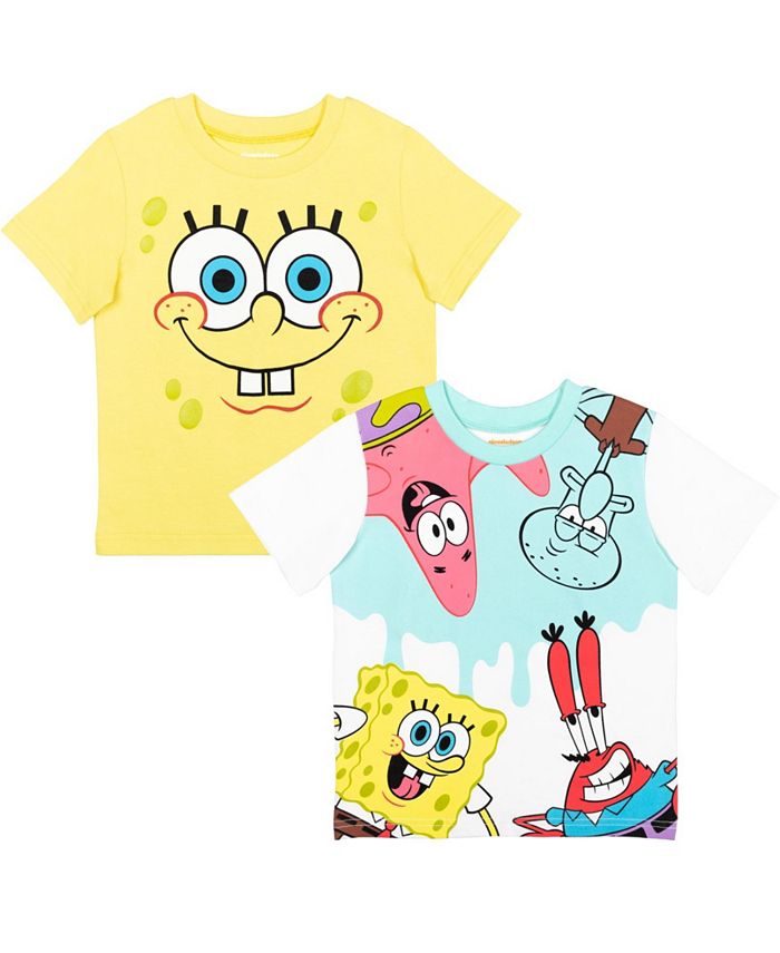 SpongeBob SquarePants Nickelodeon Toddler Boys 2 Pack Graphic T-Shirts ...