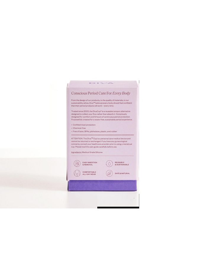 Divacup Diva Cup BPA-Free Reusable Menstrual Cup Leak-Free - Up To 12 ...