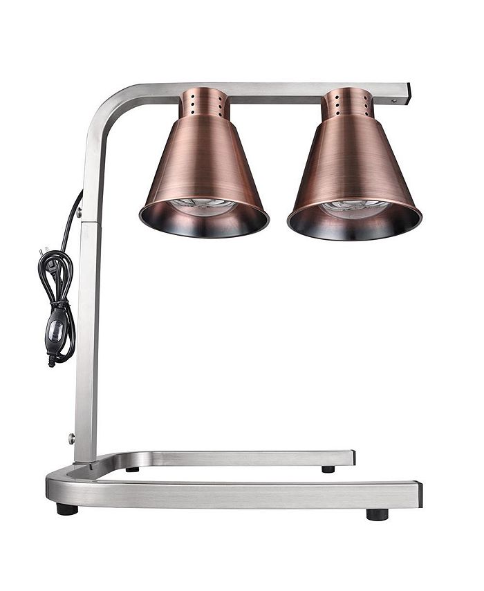 Yescom 2 Dual Heat Lamp Food Warmer Countertop Buffet Food Court ...