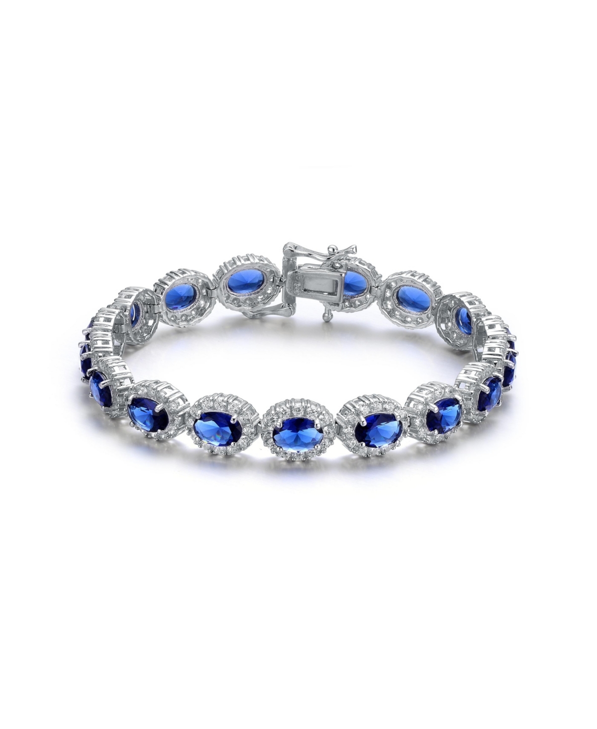 Click here for Genevive Sterling Silver Oval Colored Cubic Zircon... prices