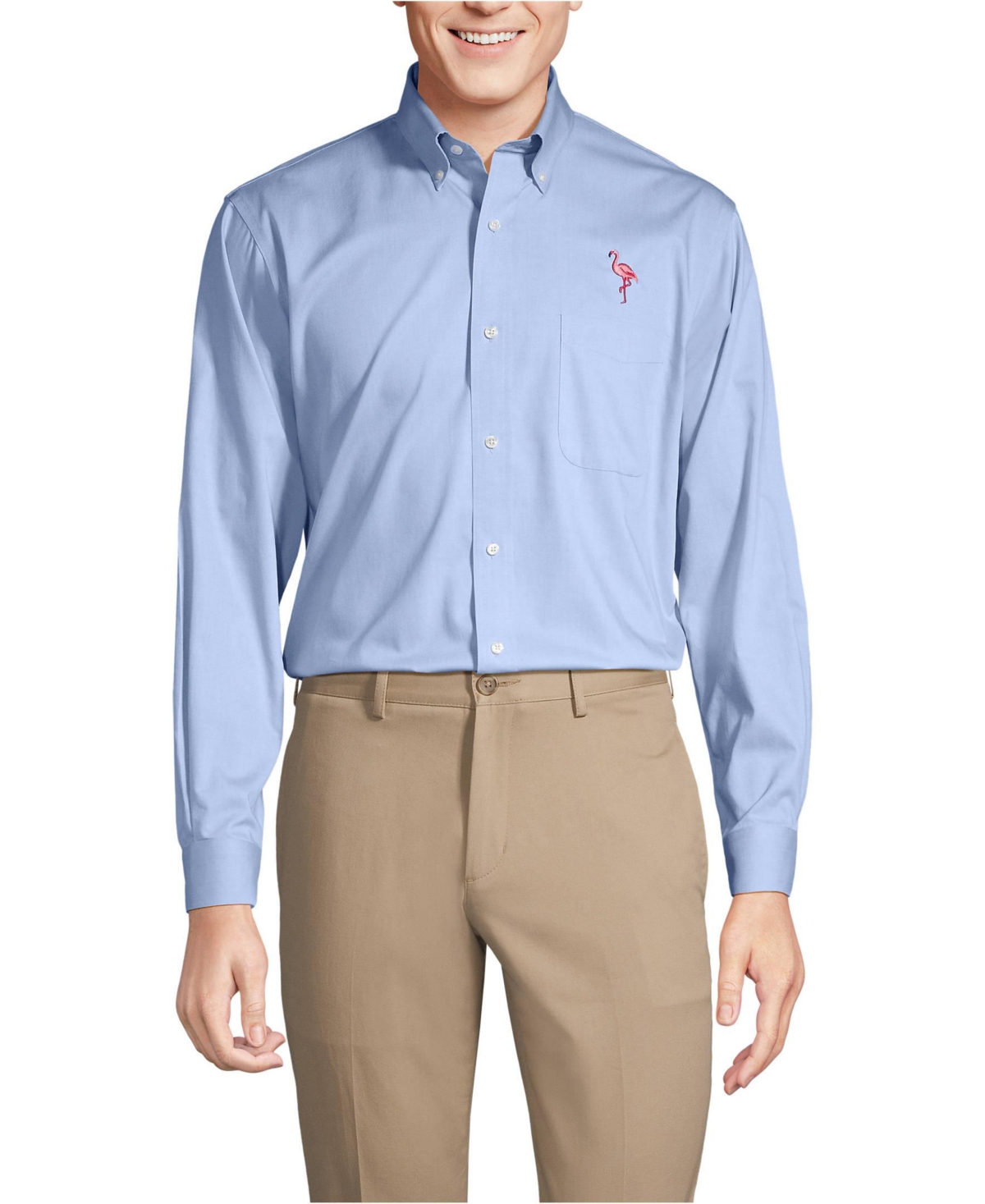 Click here for Lands End Mens Traditional Fit Solid No Iron Supim... prices