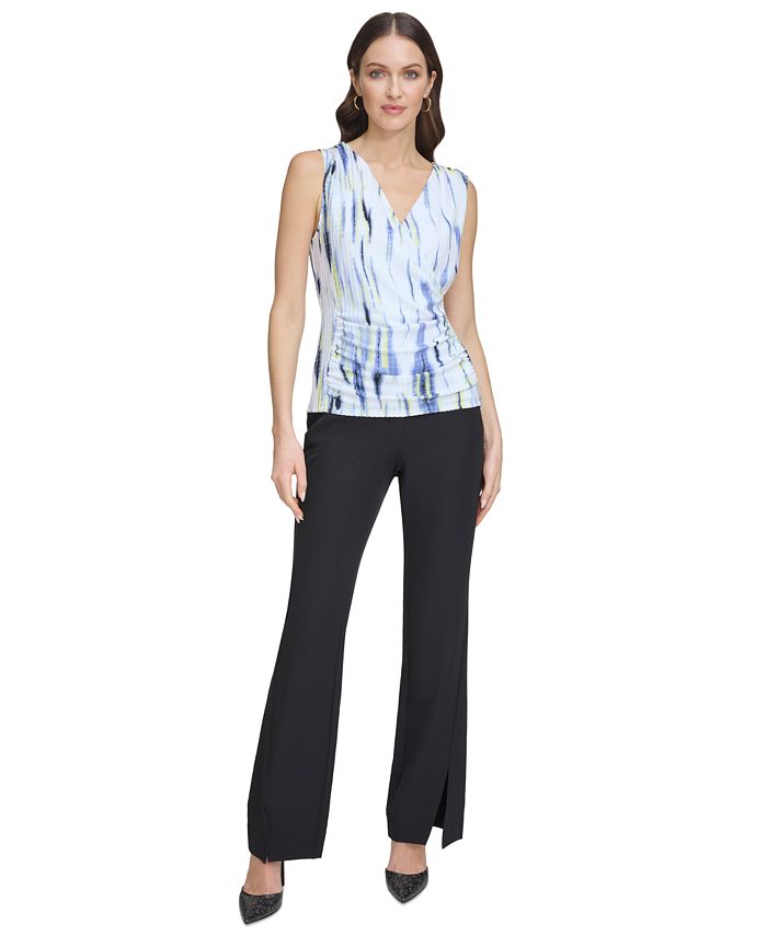 DKNY Women's Printed Sleeveless Shell Top - Macy's