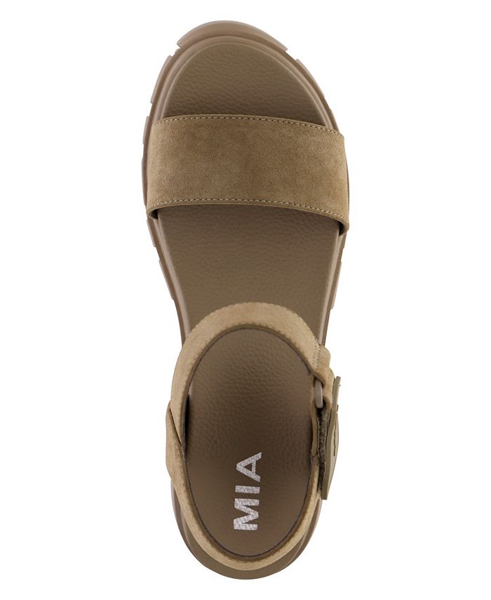 MIA Women's Skyler Heeled Lug Sole Sandals - Macy's