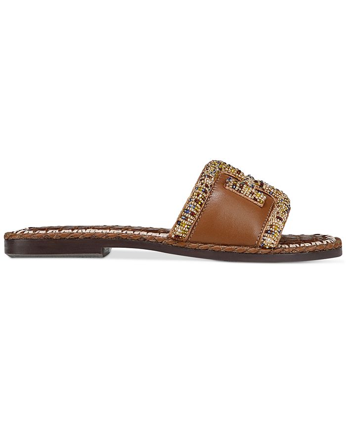 Sam Edelman Women's Fitz Beaded Slide Flat Sandals - Macy's
