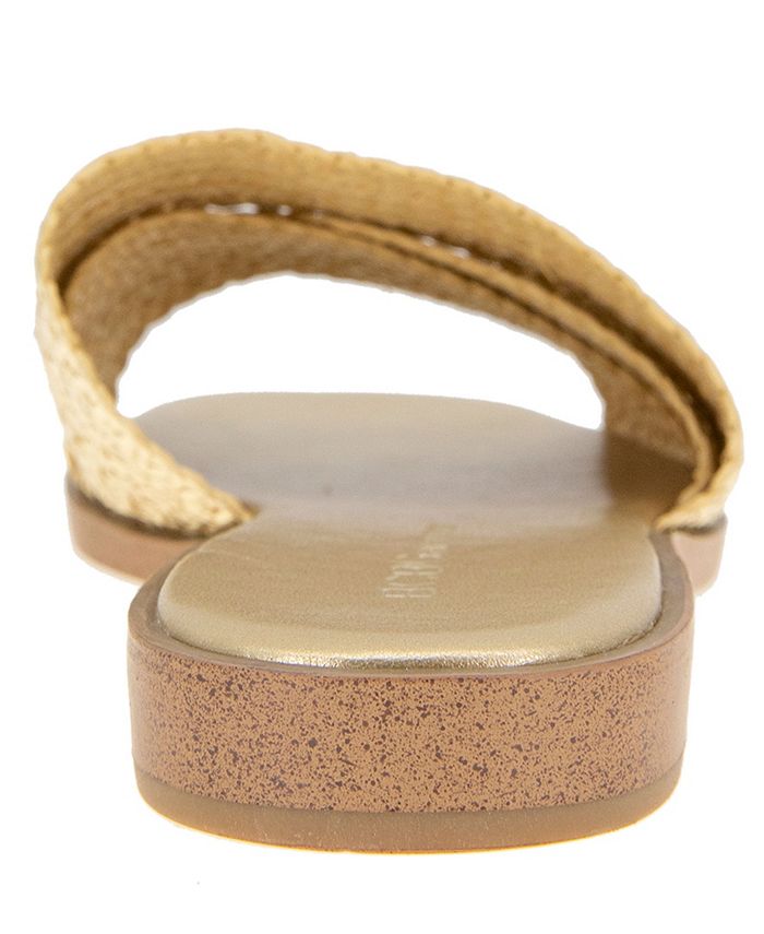 BCBGeneration Women's Lileen Slip-On Woven Raffia Flat Sandals - Macy's