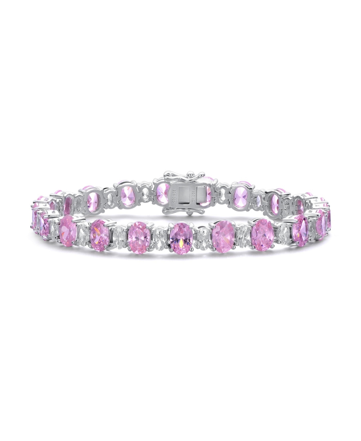 Click here for Sterling Silver White Gold Plated with Oval Cubic... prices