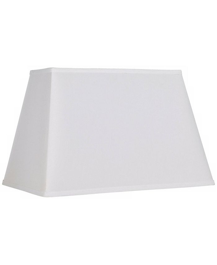 Springcrest White Large Rectangular Lamp Shade 14" Wide x 6" Deep at ...