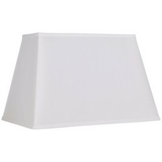 Springcrest White Large Rectangular Lamp Shade 14" Wide x 6" Deep at ...