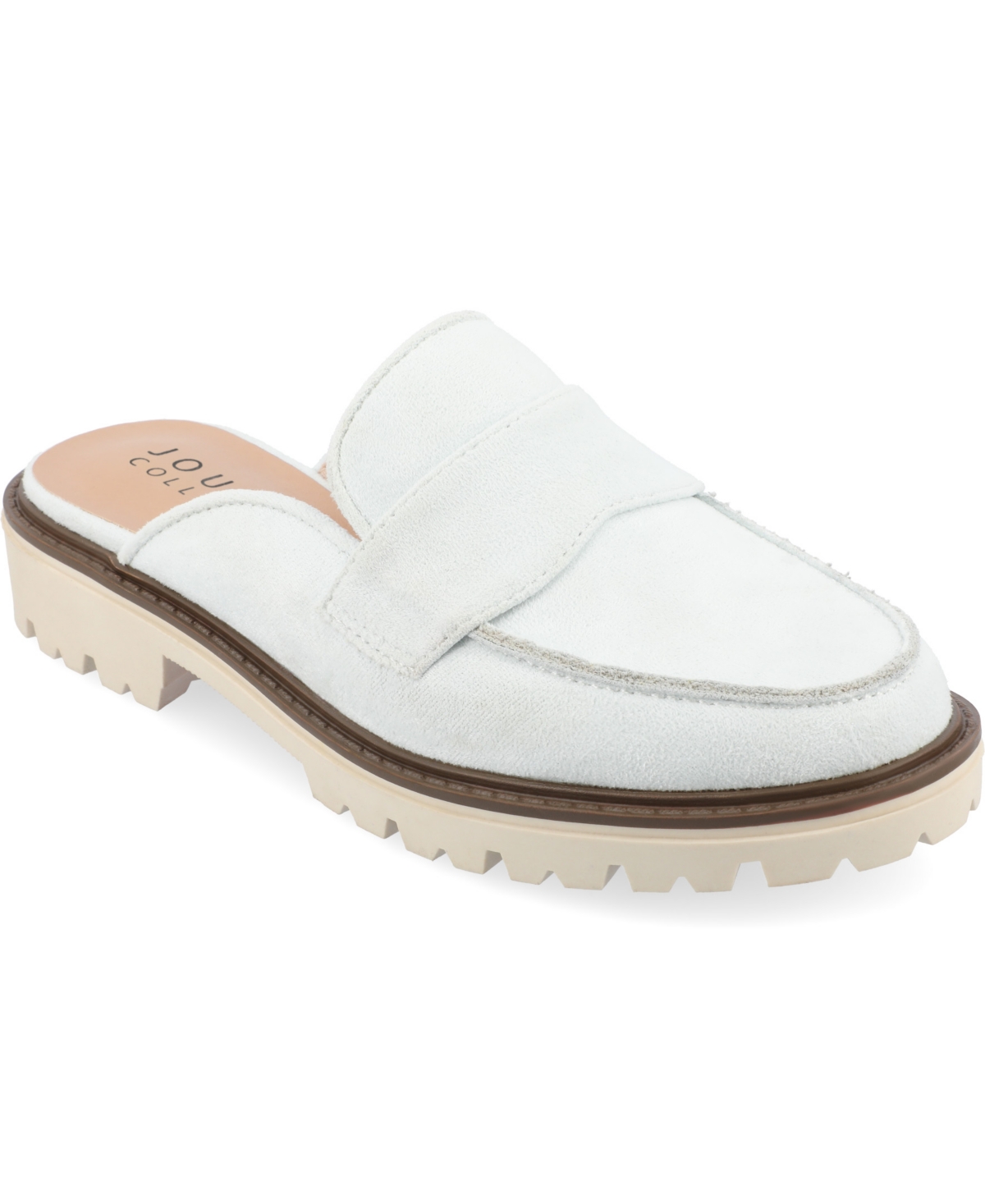 Journee Collection Womens Miycah Slip On Mule Flats - Blue