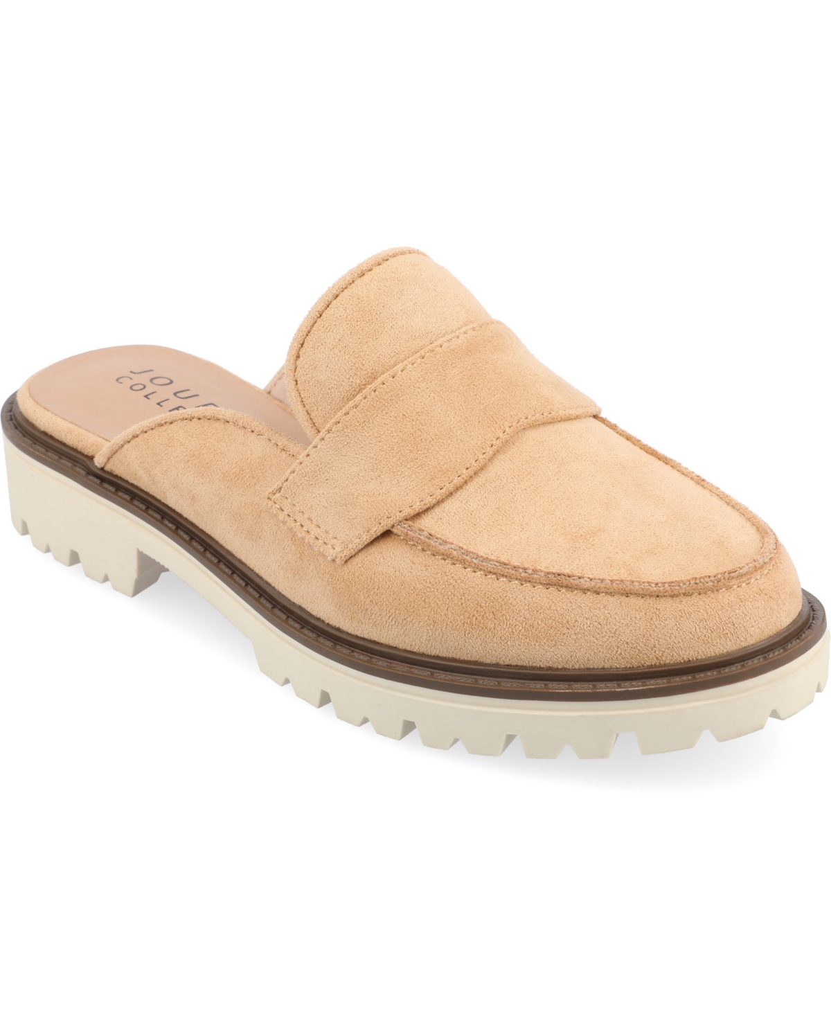 Journee Collection Womens Miycah Slip On Mule Flats - Tan