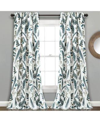 Devonia Allover Light Filtering Window Curtain Panels - Macy's