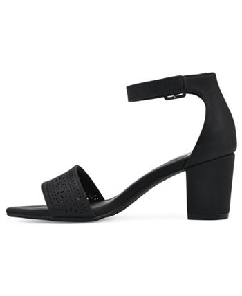 White Mountain Women's Eileen Block Heel Dress Sandals - Macy's