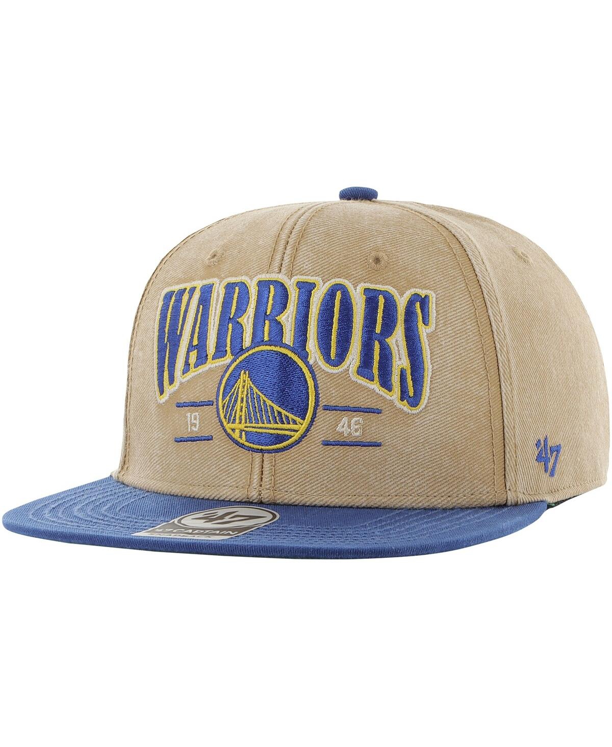 Click here for Mens 47 Brand Khaki  Royal Distressed Golden State... prices
