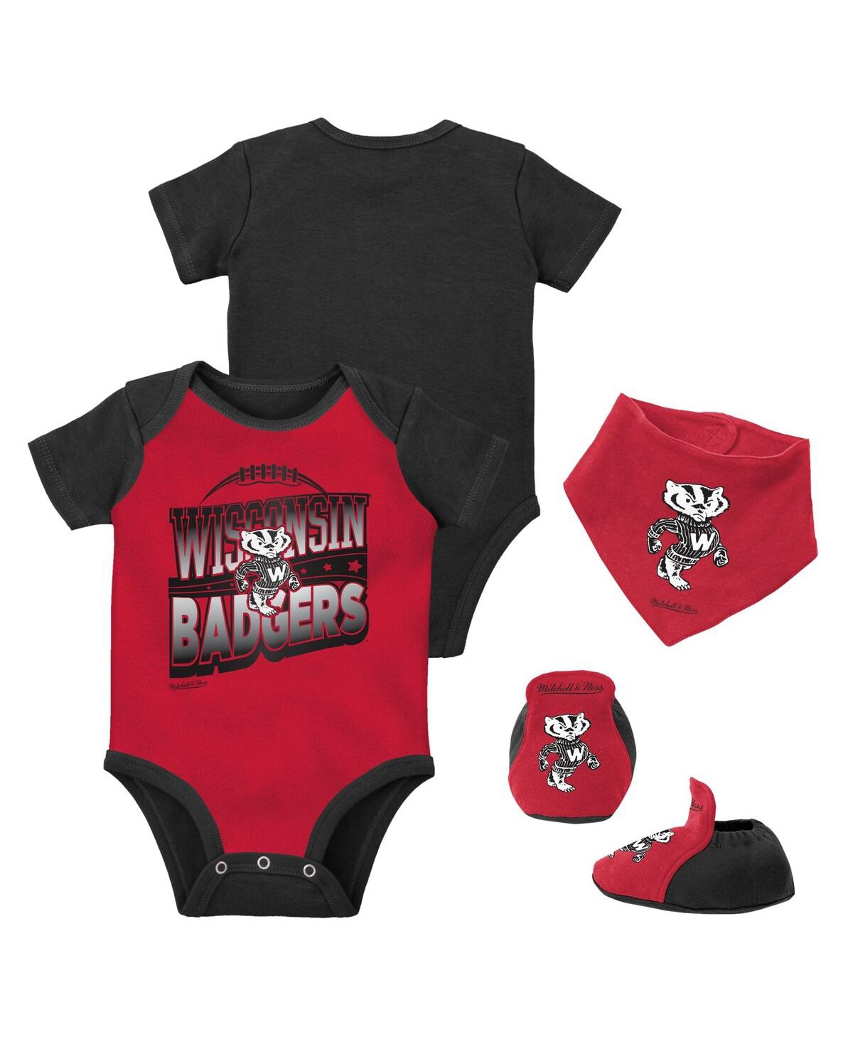 Click here for Baby Boys and Girls Mitchell & Ness Black  Red Wis... prices