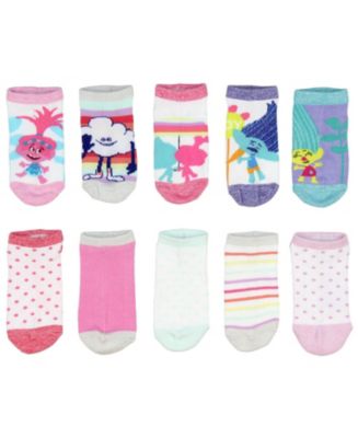 Trolls Girls Rainbows Ankle Kids No Show Socks 10 Pairs - Macy's