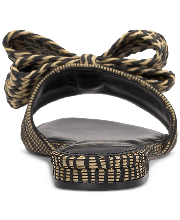 Jessica Simpson Avrena Woven Bow Slide Flat Sandals - Macy's