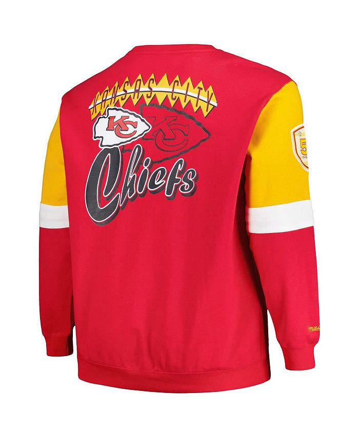 Mitchell & Ness Men's Red Kansas City Chiefs Big and Tall Fleece ...