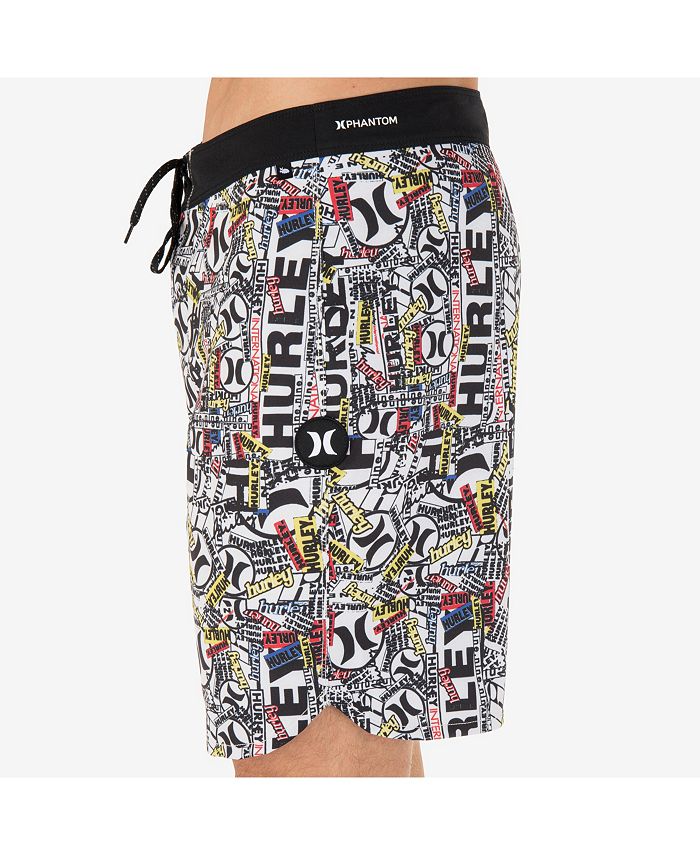 Hurley Men's Phantom 25th S1 Block Party Drawstring 18" Shorts - Macy's