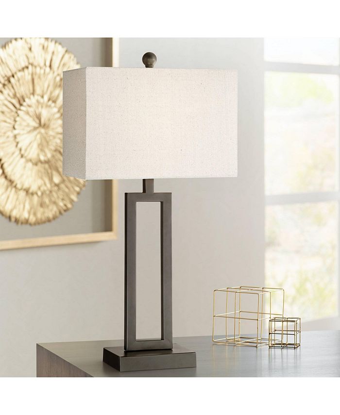 360 Lighting Aston 26" High Open Rectangle Modern Table Lamp Black ...