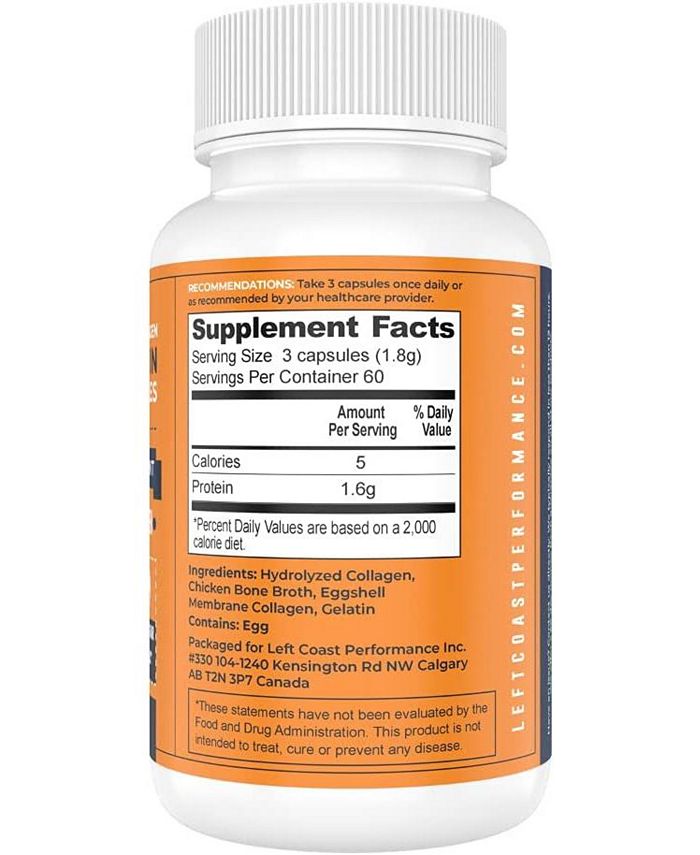 Left Coast Performance Multi Collagen Protein Capsules | 180ct - Macy's