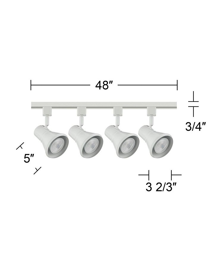 Pro Track Daris 4-Head LED Ceiling Track Light Fixture Kit Floating ...