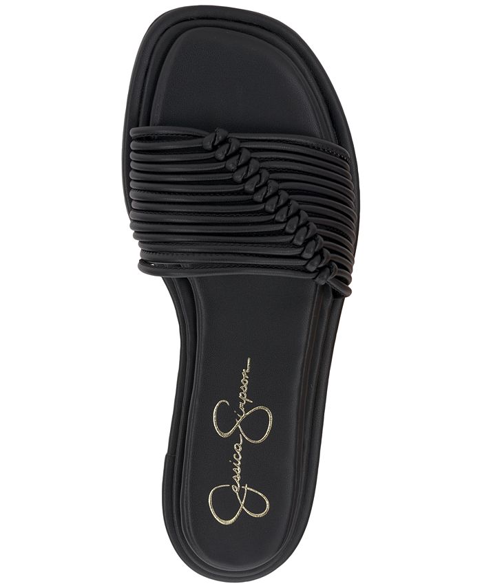 Jessica Simpson Women's Belarina Slip-On Strappy Slide Sandals - Macy's