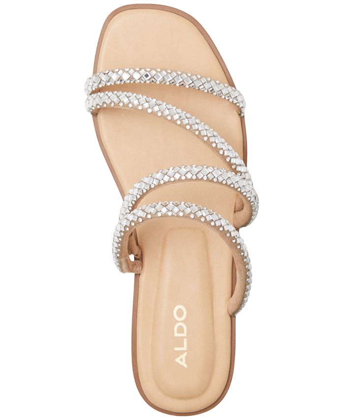 ALDO Women's Triton Rhinestone Strappy Slide Sandals - Macy's
